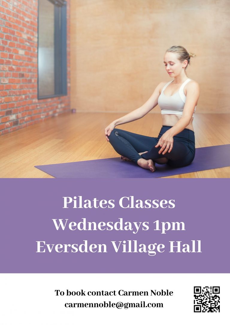 Pilates Classes Poster – Eversden Village Hall